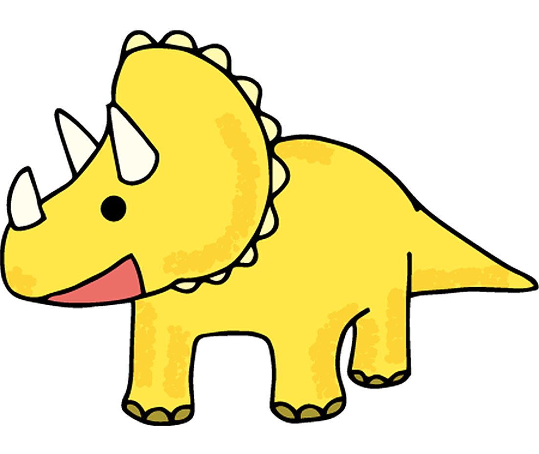 「恐竜・黄色」のフリーイラスト | イラストわくわくBOX