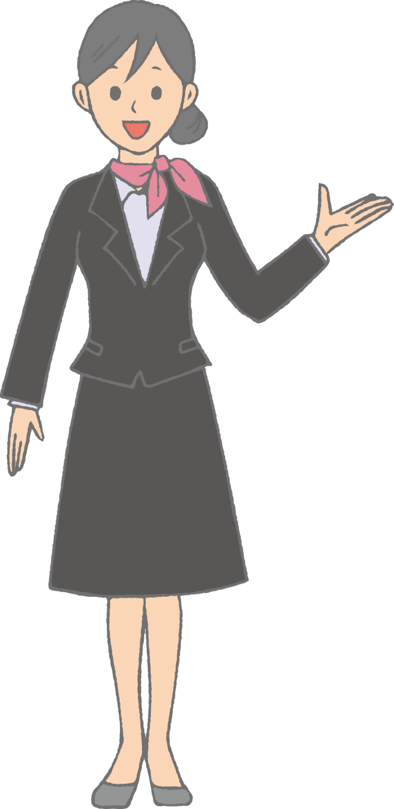 「キャビンアテンダント（CA）」のフリーイラスト | イラストわくわくBOX